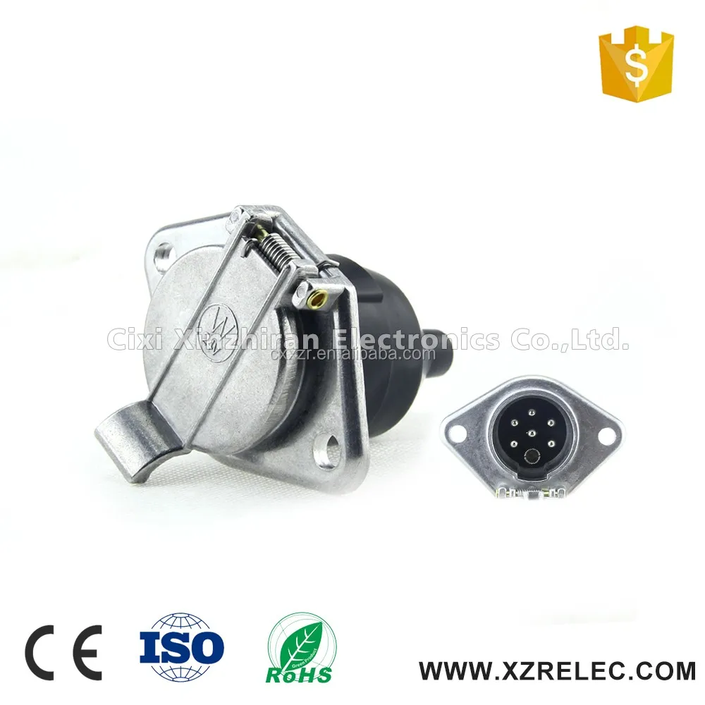 Heavy Duty 7 Pin Trailer 12v Metal Auto Electric Sockets Plugs - Buy ...