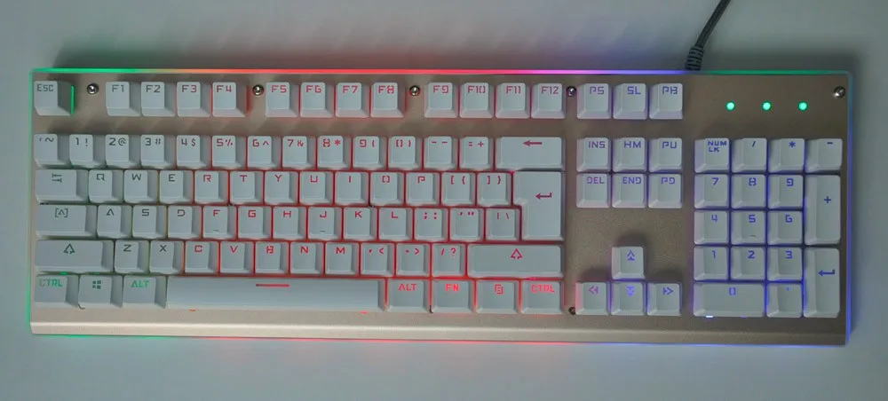 Aluminum Topcase Plunger Gaming Keyboard With Double Shot Mechanical ...