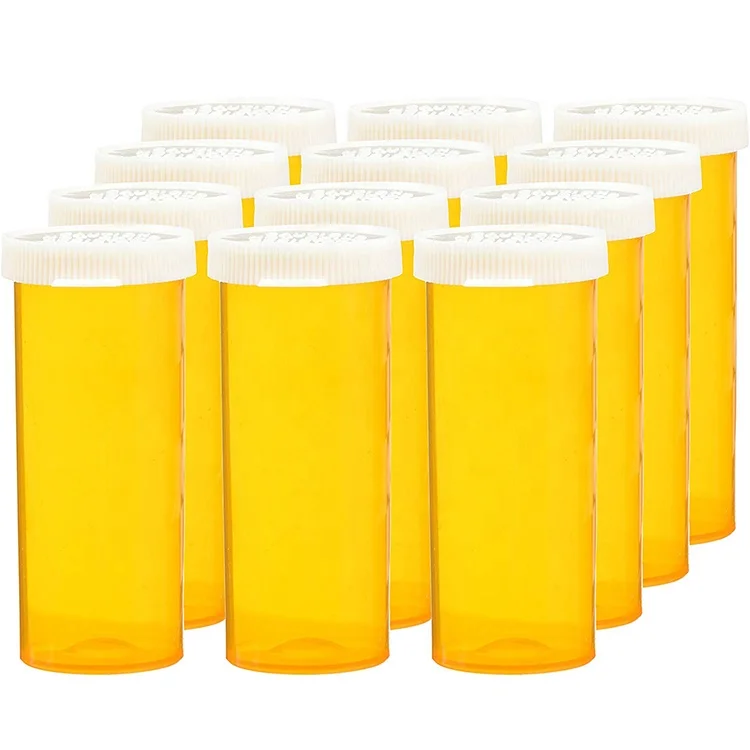 Wholesale 40 Dram Orange Pill Bottle Prescription Vials Container With ...
