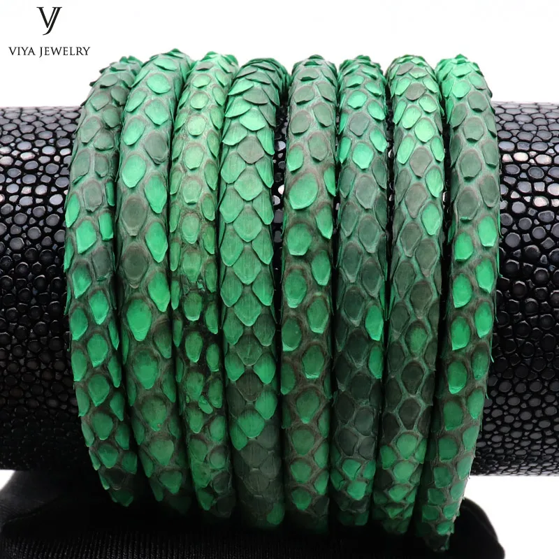 Quality 4mm 5mm 6mm Real Genuine Python Leather Cord Stingray Leather ...