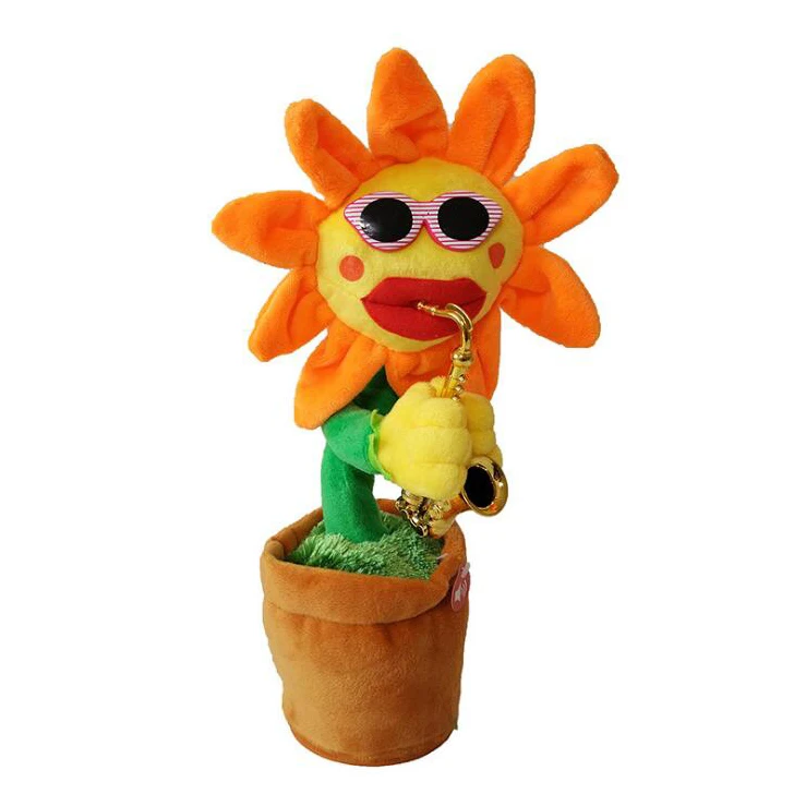 The Singing And Dancing Sunflower Electric Plush Toys Will Shine The ...