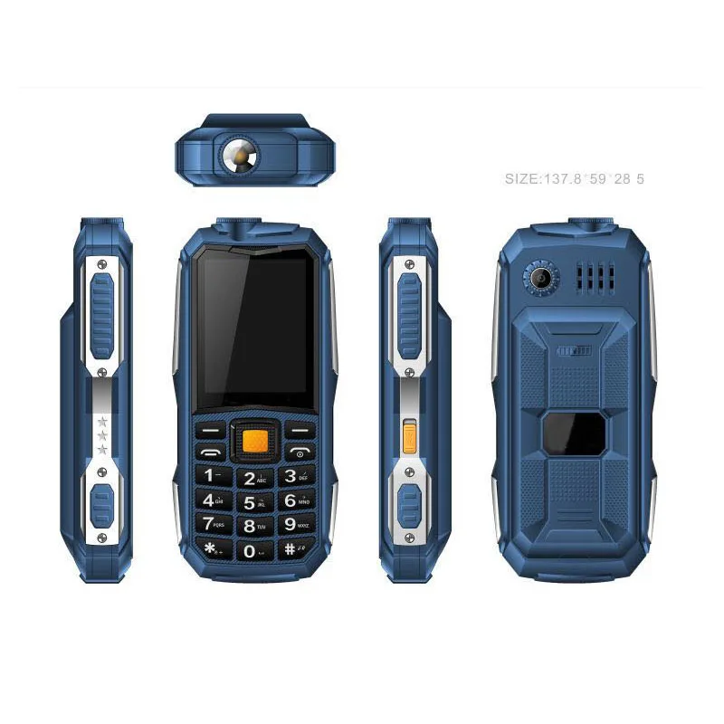 Haute Qualité Grande Torche Bar Téléphone Avec 13800mah 2.6 Pouces ...