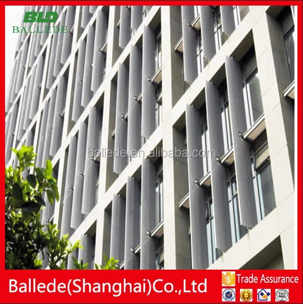 Hot Sale Horizontal Architectural Airfoil Blade Sun Shade Aluminium ...