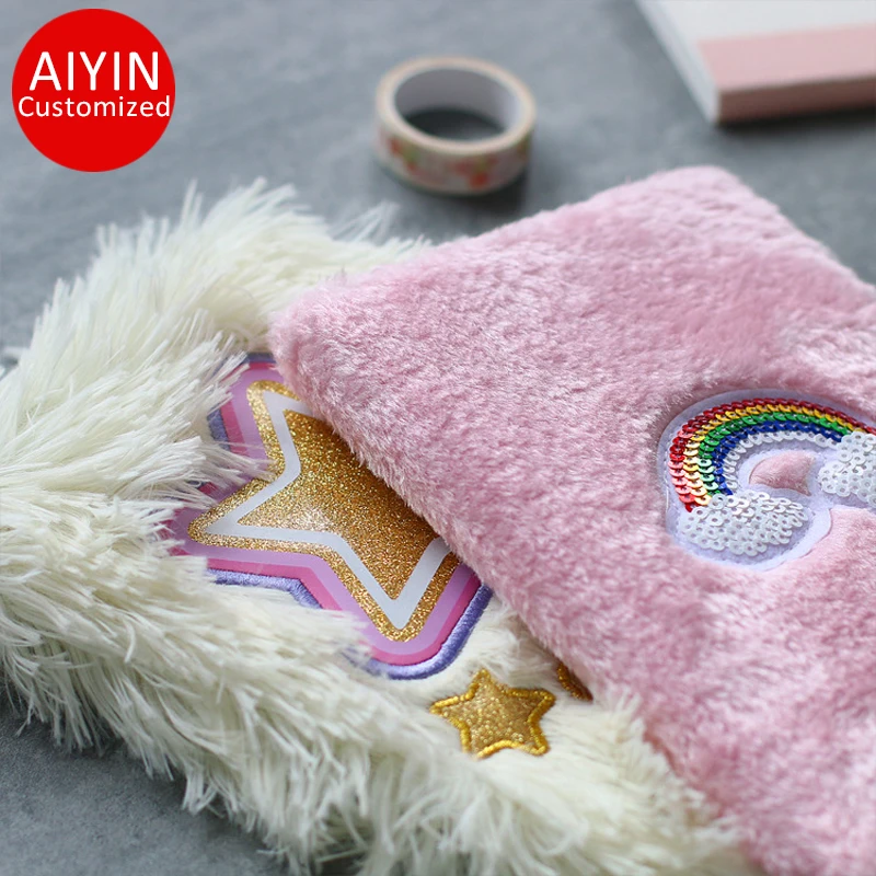 Custom Fluffy Plush Cover Book - Perfect for School Supplies