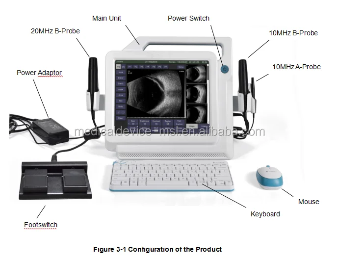 Handheld Led Touch Screen Ophthalmic A Scan And B Scan Ultrasound For ...