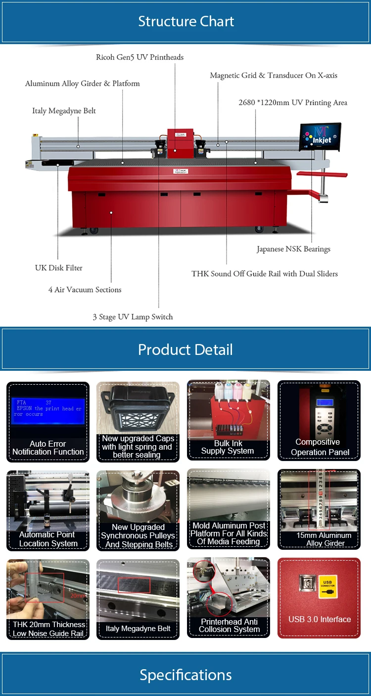 Mt Large Format Digital Uv Ceramic Tiles Printer With Ricoh Gen5 ...