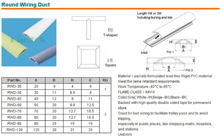 Solid Wiring Duct Pvc Cable Ducts Halogen Free Round Wiring Duct - Buy ...