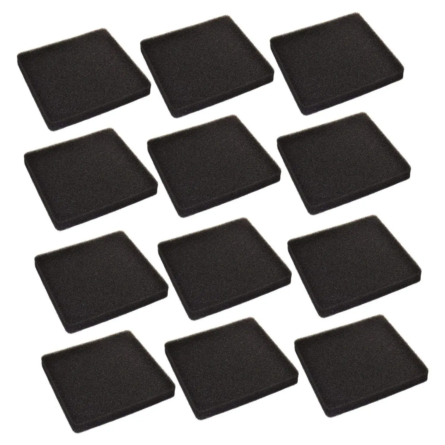12 Wide X 4 Long X 1/2 Thick Reticulated Black Foam Sheet 20 PPI ...