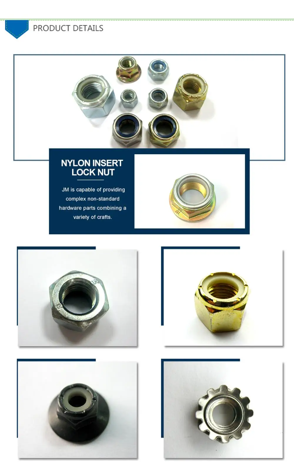 M20 M24 M25 M26 M28 Stainless Steel Ss304 Ss316 Hex/hexagon Nylon ...