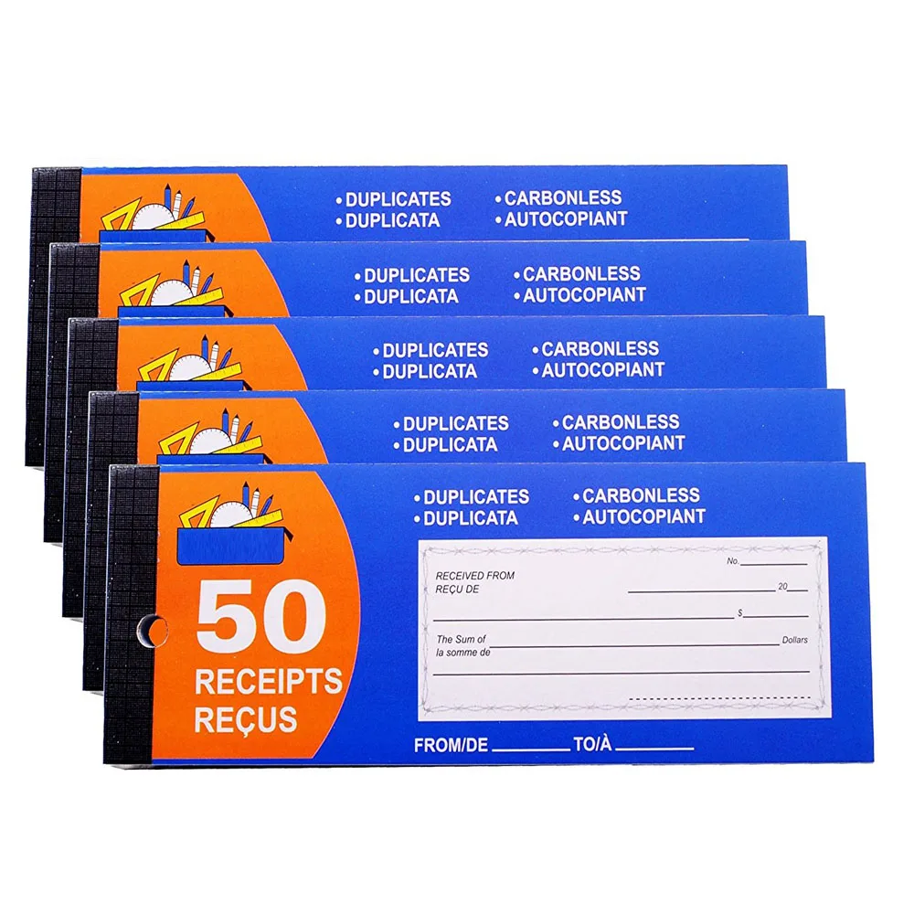 Personalized Carbonless 50 Pages Duplicates Receipt Book - Buy ...