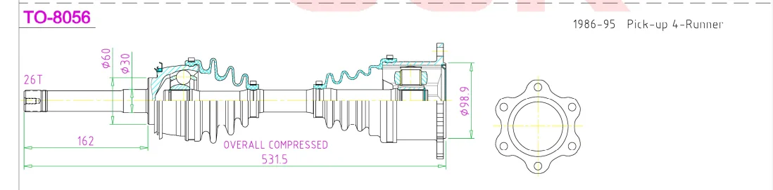 前驱动轴 43430-35010,43430-35011,43430-26013,43430-35012,43430-26021,43430 ...