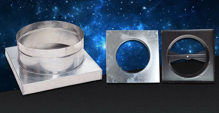Hvac System Diffuser Galvanized Metal Diffuser Neck Adaptor To Round ...