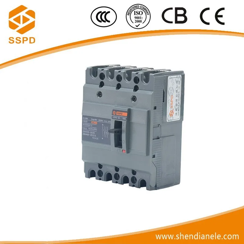 Motorized Mccb Of Ezc 4p 100a Circuit Breaker With Electrical Switch ...