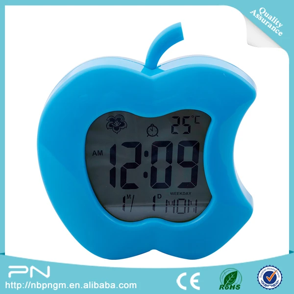 Apple Shape Clock,Multi-function Fashion Led Digital Alarm Clock,Kids ...