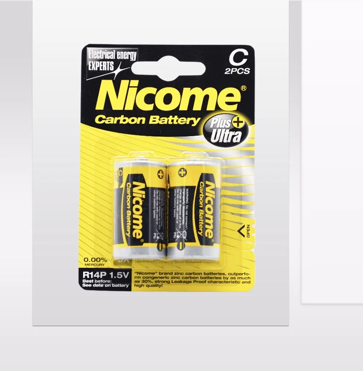 R14P Battery C Size UM2 Batteries Cell 1.5V Zinc Carbon
