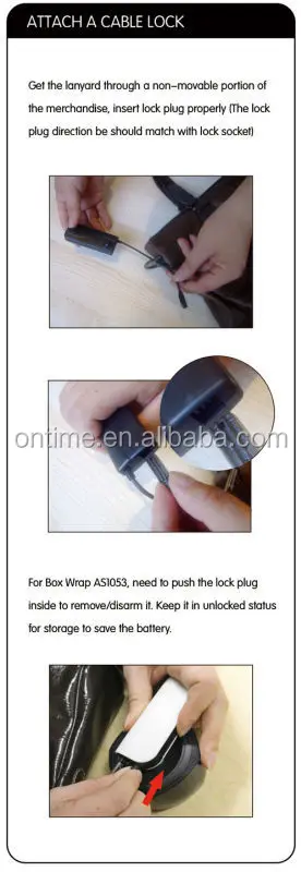 Triple Protection EAS Magnetic Cable Lock - ONTIME AS1010