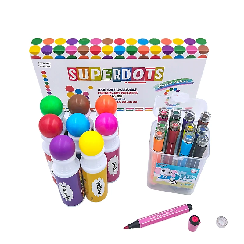 Superdots Dot Marker Set Ch-2825 Portable Gift Box Eight Pack Kids ...