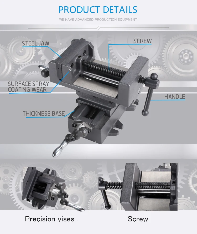 3" 4" 5" 6" 8" Inch Compound Industrial Drill Press Precision Cross ...