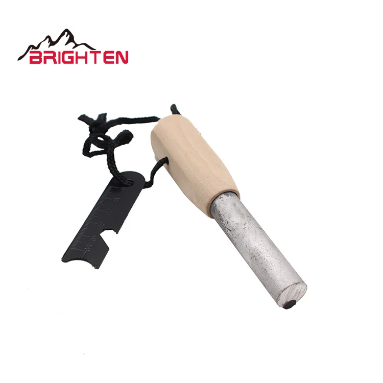 Wooden Fire Starter Flint Rod - Reliable in Any Conditions