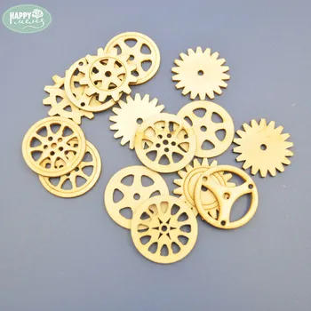 Best Sell Laser Cut Wood Cog Shapes Mixed Wooden Gear Decorations - Buy ...