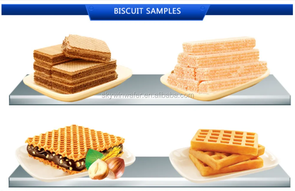 Wafer Baking Equipment Chocolate And Cream Wafer Biscuit Making Machine ...