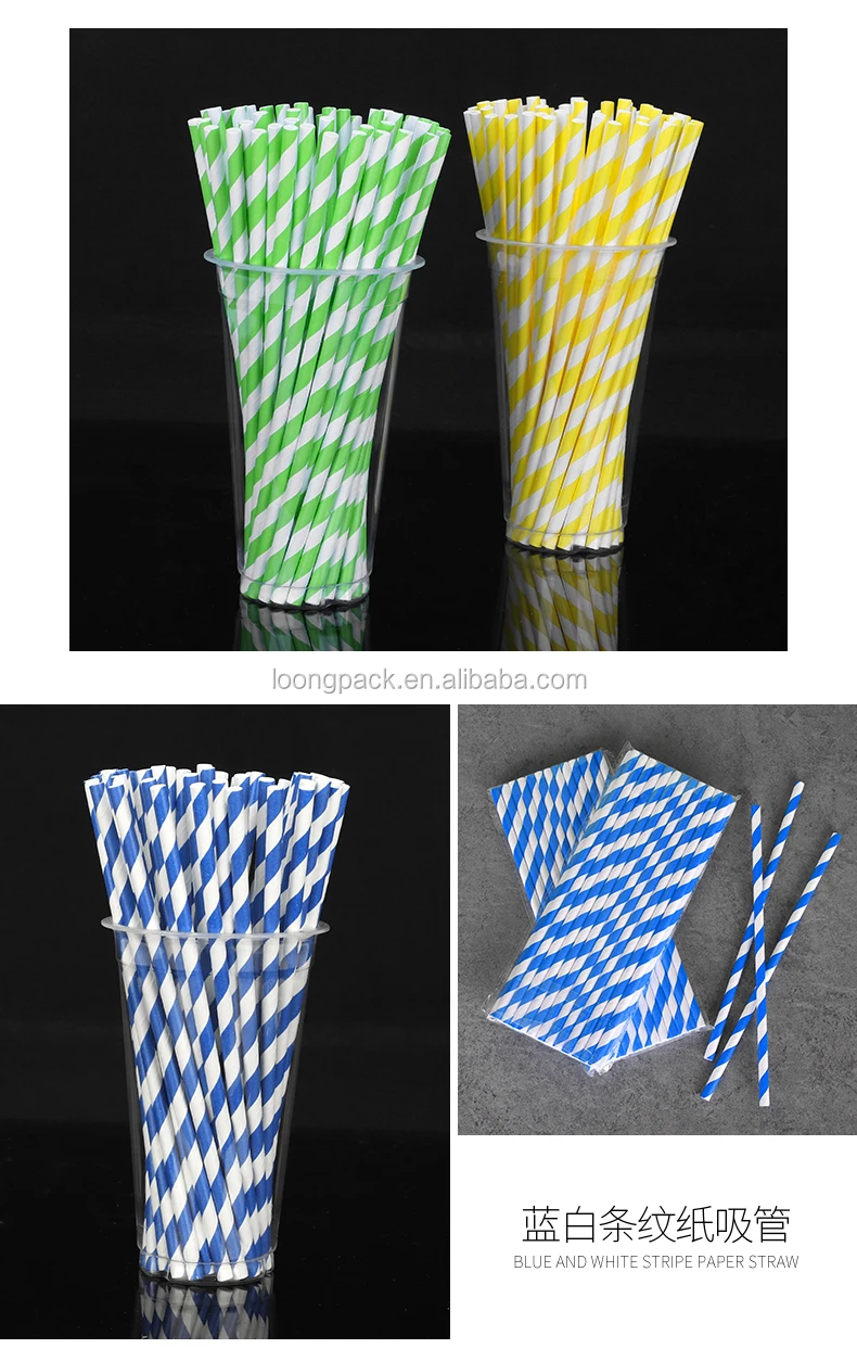 Paper Packing Straw Disposable Biodegradable Paper Straw Individually ...