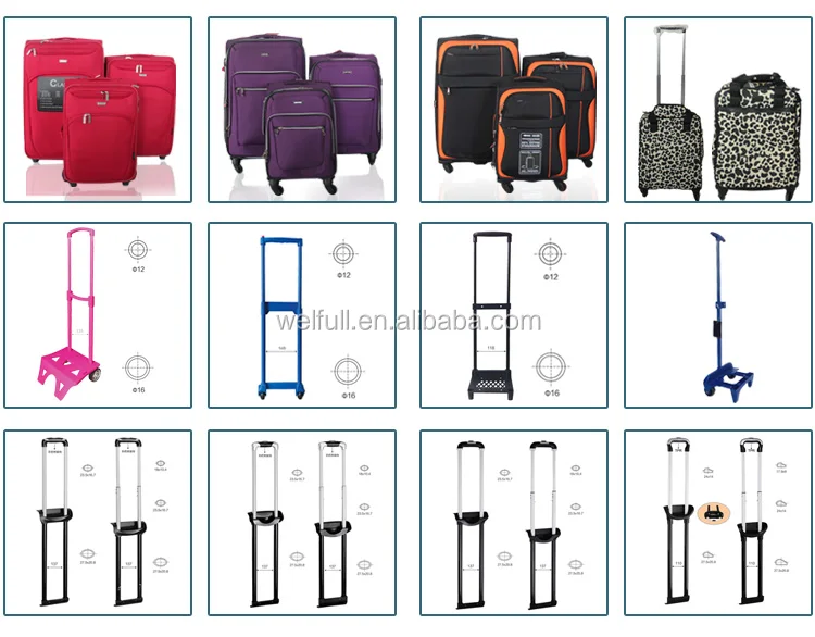 Accessory Trolley Handle Mechanism Spare Parts for Luggage Bag