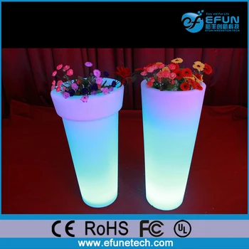 Waterproof Plastic Led Pot,Decorating Led Flower/planter Lighted Tall ...