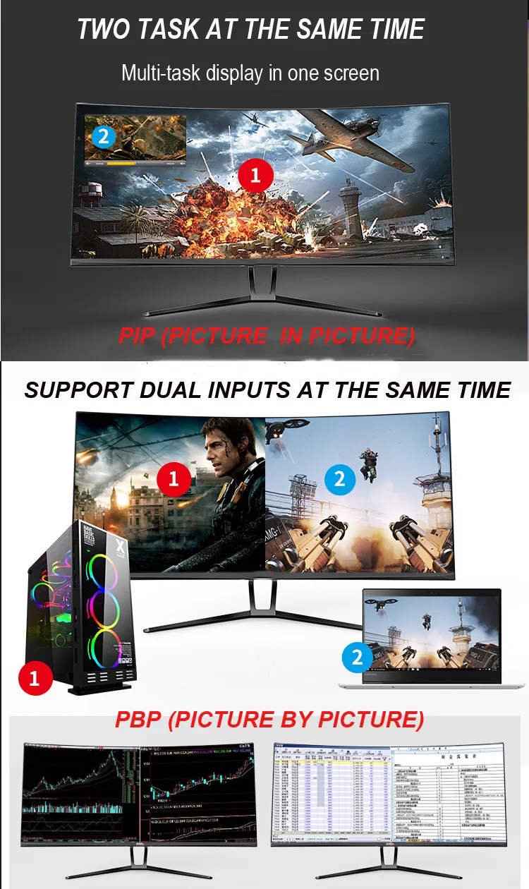 4k Wide 200hz Curved Monitor 4k 35 Inch 144hz Gaming Monitor Freesync ...
