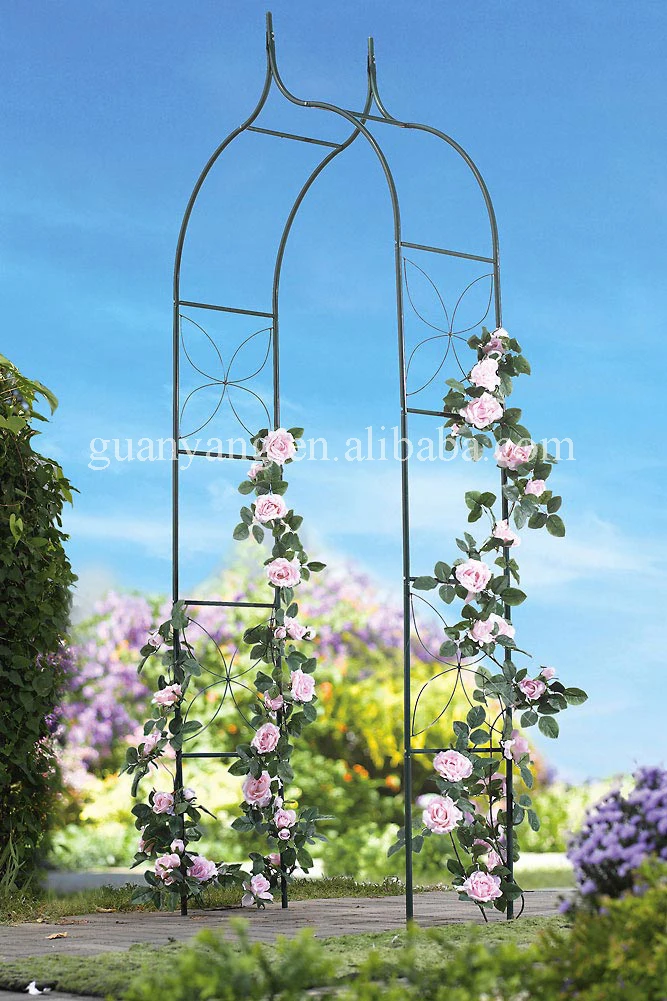 Garden Trellis\wrought Iron Trellis\metal Frame Pergola Shape Metal ...