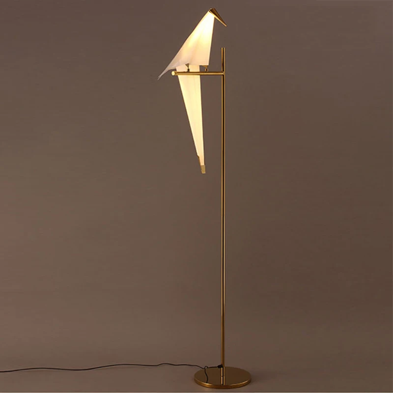 Nordic Fashion Personality Art Paper Cranes Birds Adornment Floor Lamps ...
