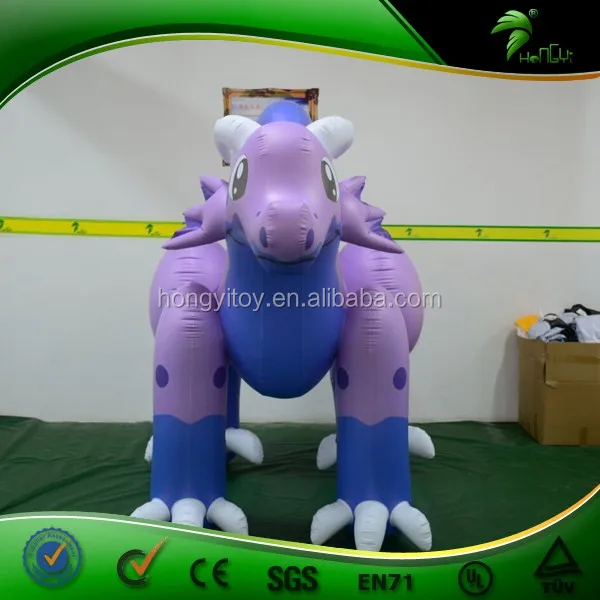 Cute Inflatable Purple Dragon Animals Cartoon With Strong Legs And Sexy ...