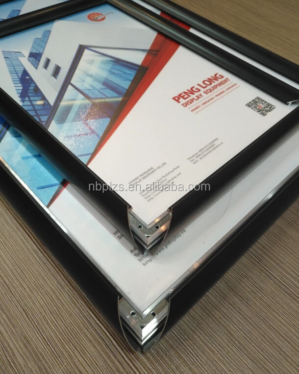 Snap Frame Wall Mounted Picture Photo Frame Black - A0 to A5