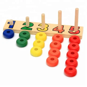 Wooden Educational Counting Toys Math Abacus Number Learning And ...