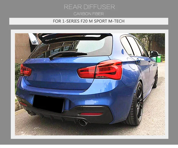 Carbon Fiber 1 Series F20 M Sport Rear Bumper Diffuser For Bmw 120i ...