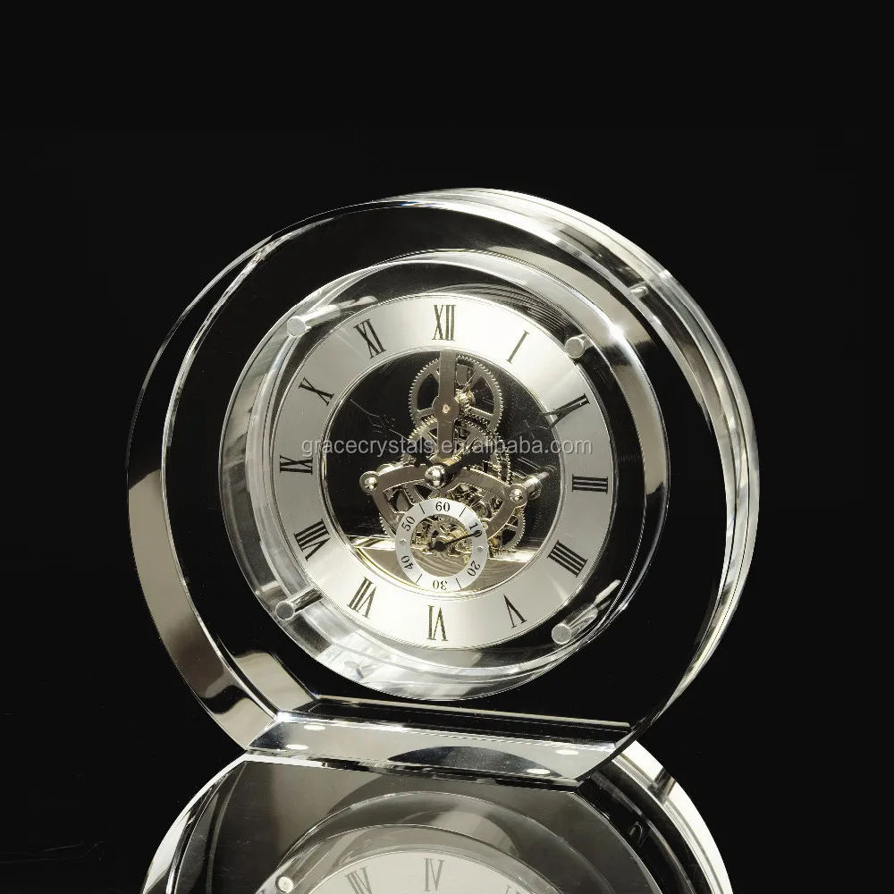 Desk Top Crystal Pyramid Clock - Buy Crystal Pyramid Clock,Crystal Mini ...