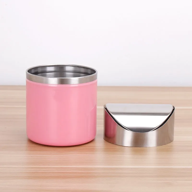 Stainless Steel Mini Desktop Waste Bin/trash Bin/table Garbage Bin ...