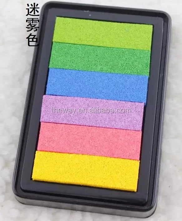 6 Colors In One Large Rainbow Stamp Ink Pad --9.5 X 6.3cm - Buy Ink Pad ...