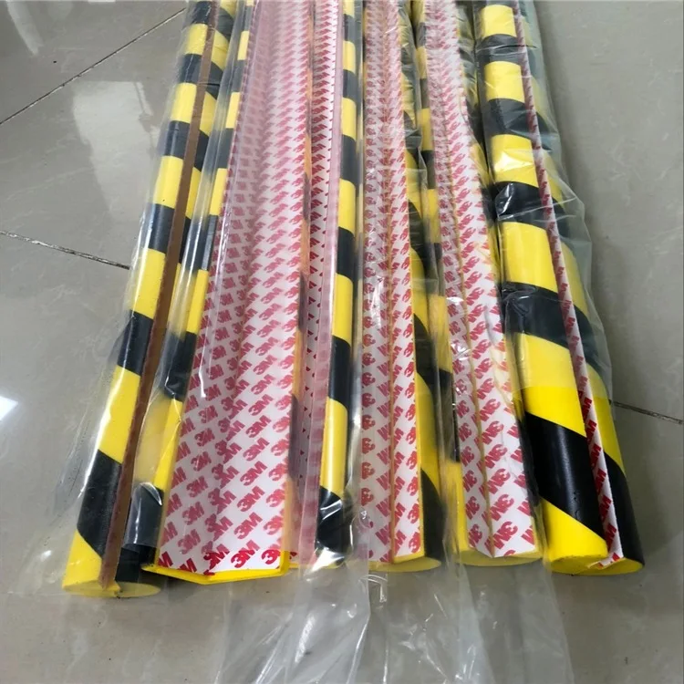 Black Yellow Safety Pu Foam Bumper Edge Protection Polyurethane Anti ...