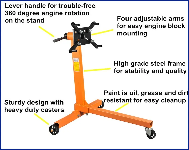 1000lbs Capacity Mechanic Adjustable Engine Stand Support Adapter - Buy ...
