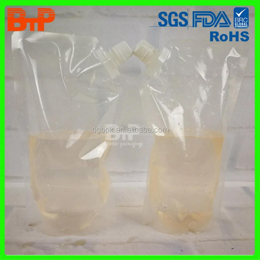 1 Liter 5 Litres Clear Stand Up Pouch With Spout For Oil/liquid Packing ...