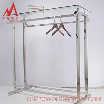 Strong Luxury Stainless Steel Clothing Display Stand For Garment Shop ...