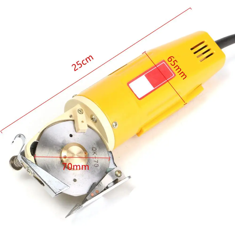 New 70mm Portable Rotary Blade Electric Round Cloth Cutter Fabric ...