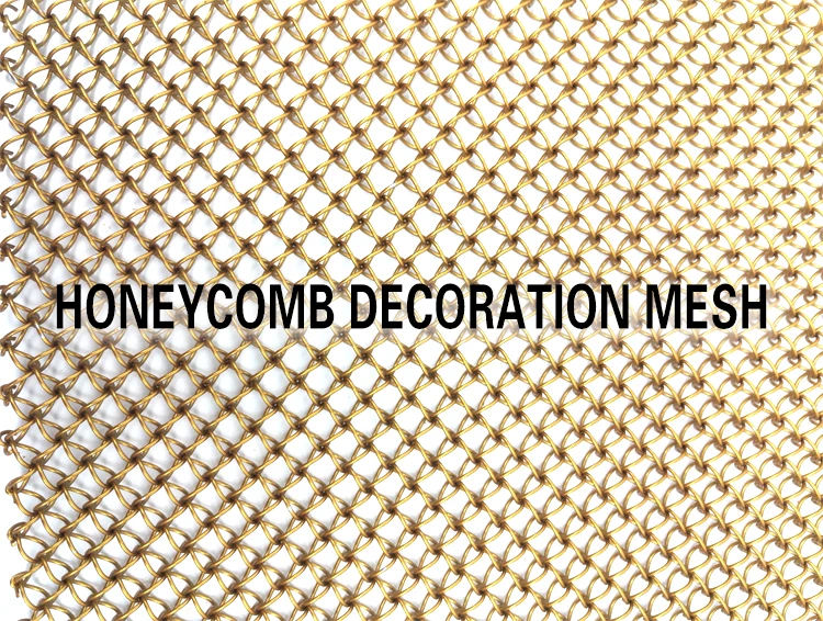 Metal Honeycomb Decoration Wire Mesh - Twisted Stainless Steel & Copper ...