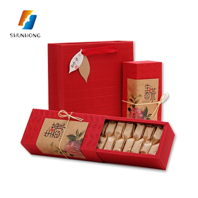 Custom Made Sleeve And Drawer Brown Kraft Paper Tea Packing Slide Open ...