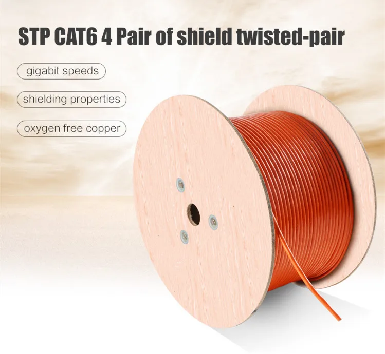 Lszh Fire Resistant Cat6 Network Cable Ftp Gigabit Ethernet Orange 8 ...