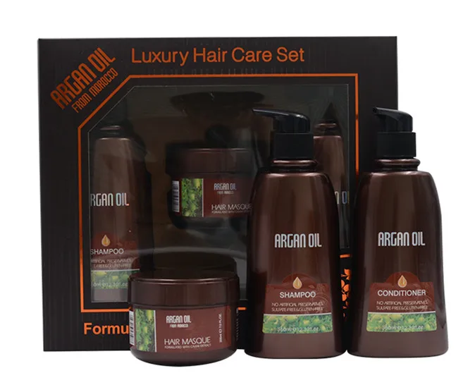 Professional Argan Oil Gift Set Luxury Natural Hair Care Products Set ...