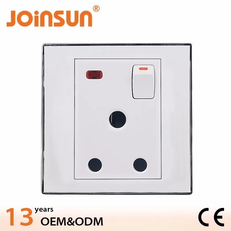 1 Gang 3 Pin Socket Switch Electric Sockets And Switches With Neon ...