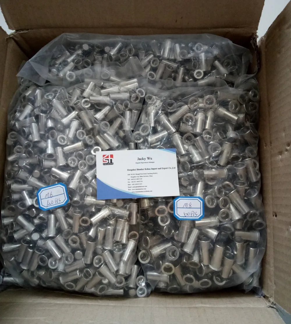 M4 M5 M6 M8 M10 Stainless Steel Large Flange Closed End Ribbed Body ...