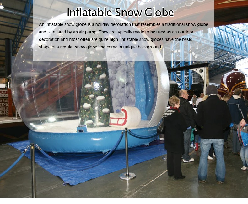 Large Size Custom Human Inflatable Snow Globe - 5m Christmas Dome for ...